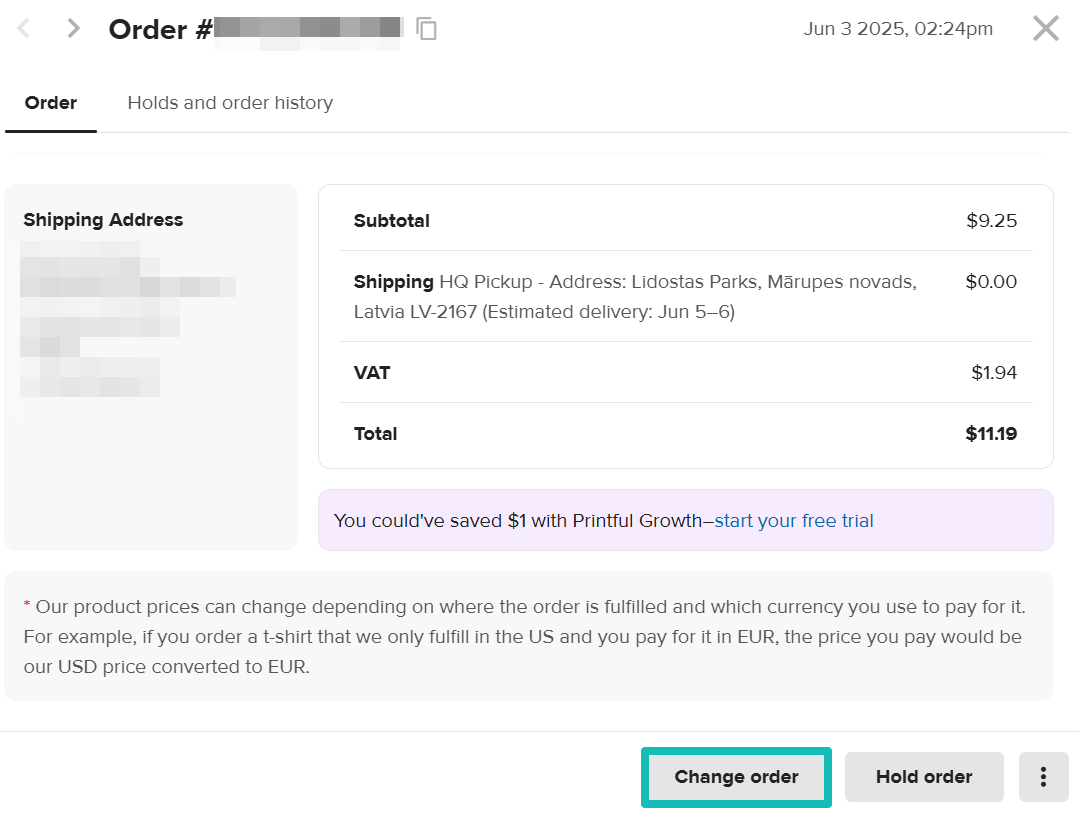 Puis-je modifier ou annuler une commande déjà soumise ? – Centre d'aide Printful